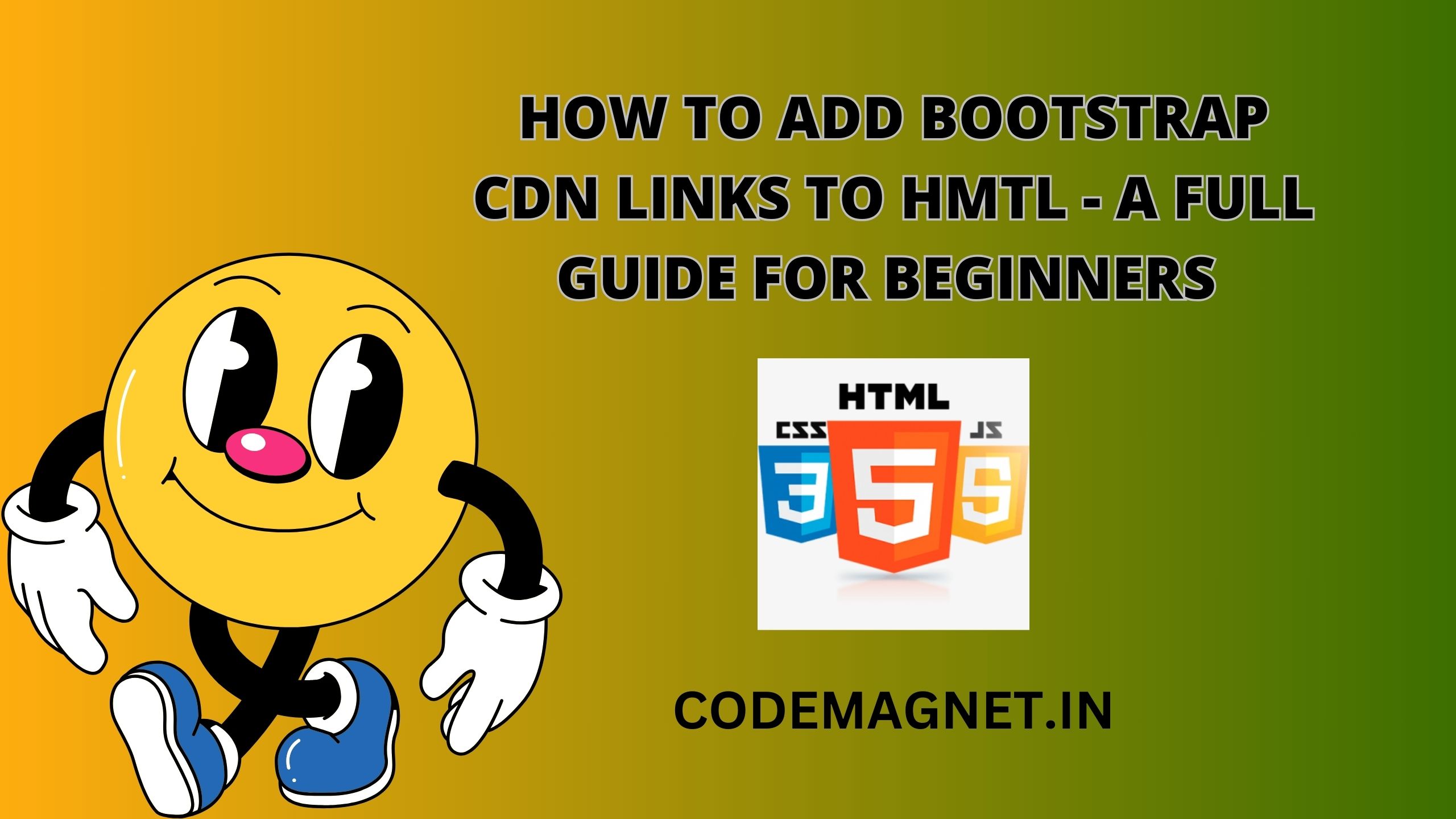 Add Bootstrap in HTML Through CDN Links@ How to add, import & connect ...